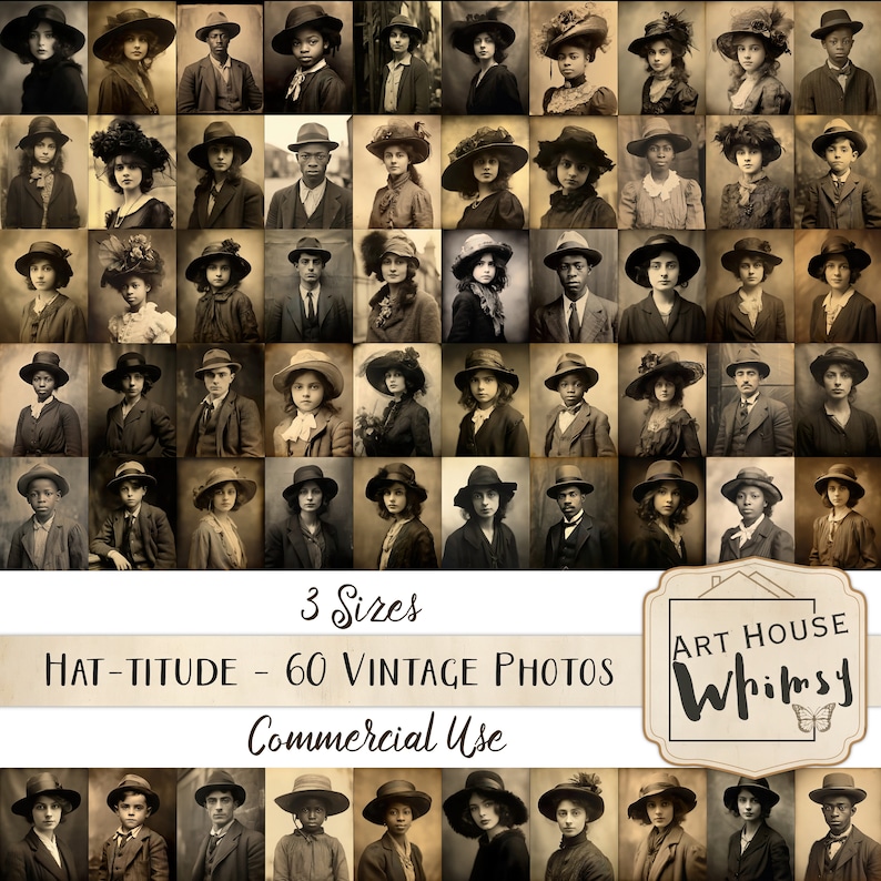 The Vintage Photo Collection Bundle 1 - 560 Designs & Printables, Junk ...