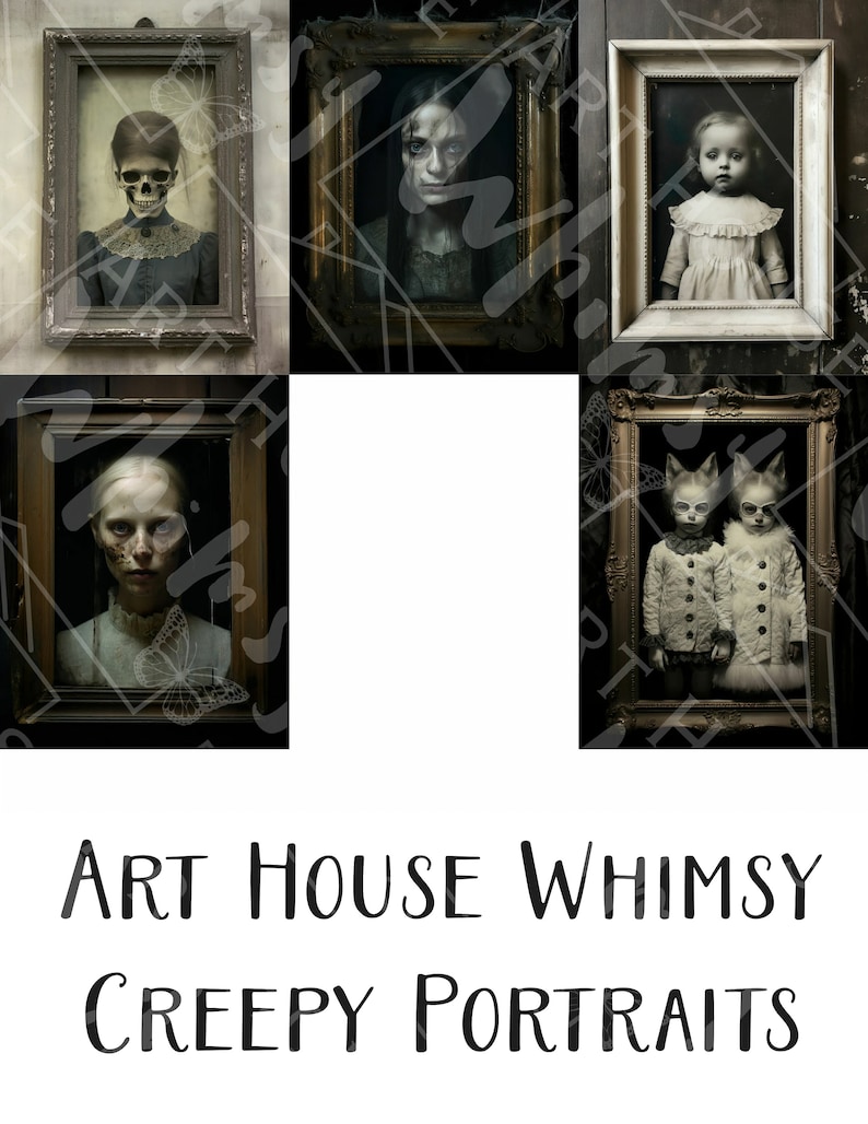 Creepy Portraits: Gothic Horror Portrait Art, 50 Spooky Images (digital ...