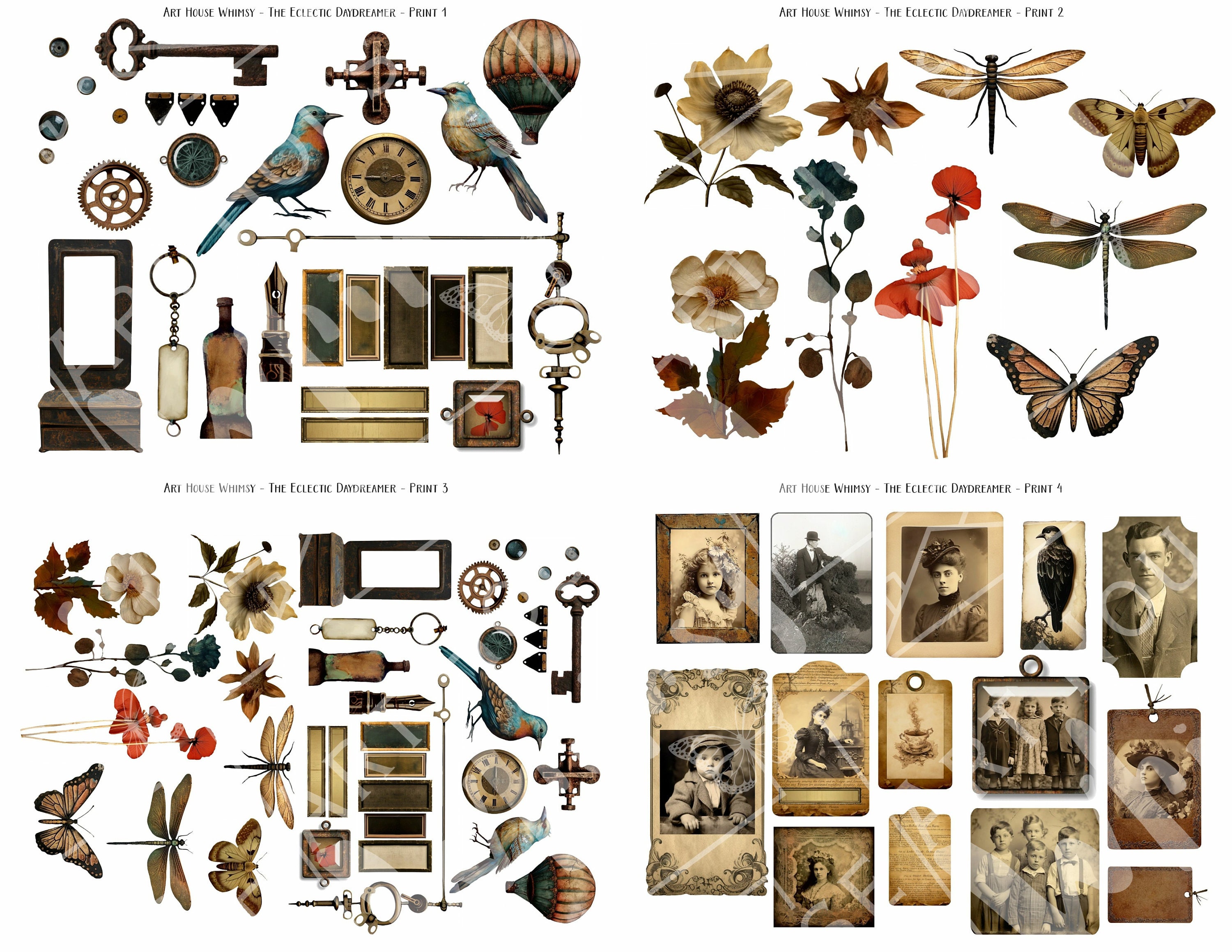 The Eclectic Daydreamer Printable Collection: Dark Grunge Vintage ...