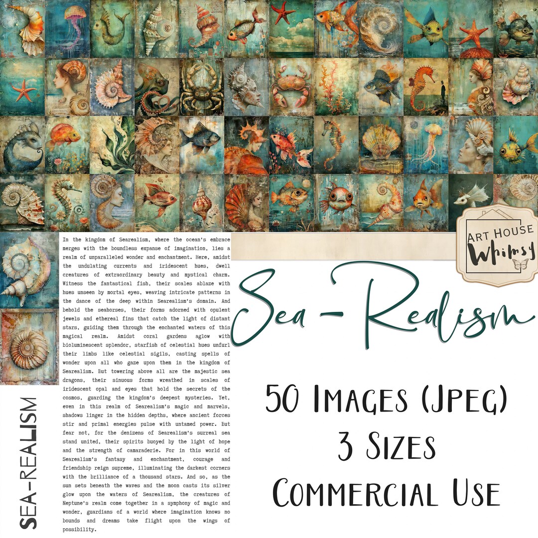 Sea-realism Collage Papers: Surreal Ocean Images (digital Download) - Etsy