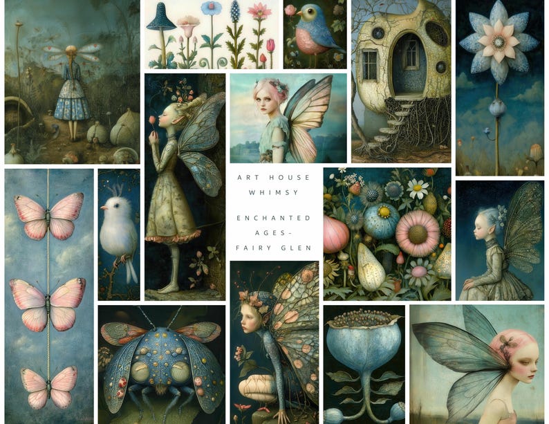 Enchanted Ages-fairy Glen: Digital Art Kit, Whimsical Fairies & Florals ...