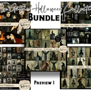 Gothic Halloween Digital Art Bundle: Horror Vintage Printables (CU) - Etsy