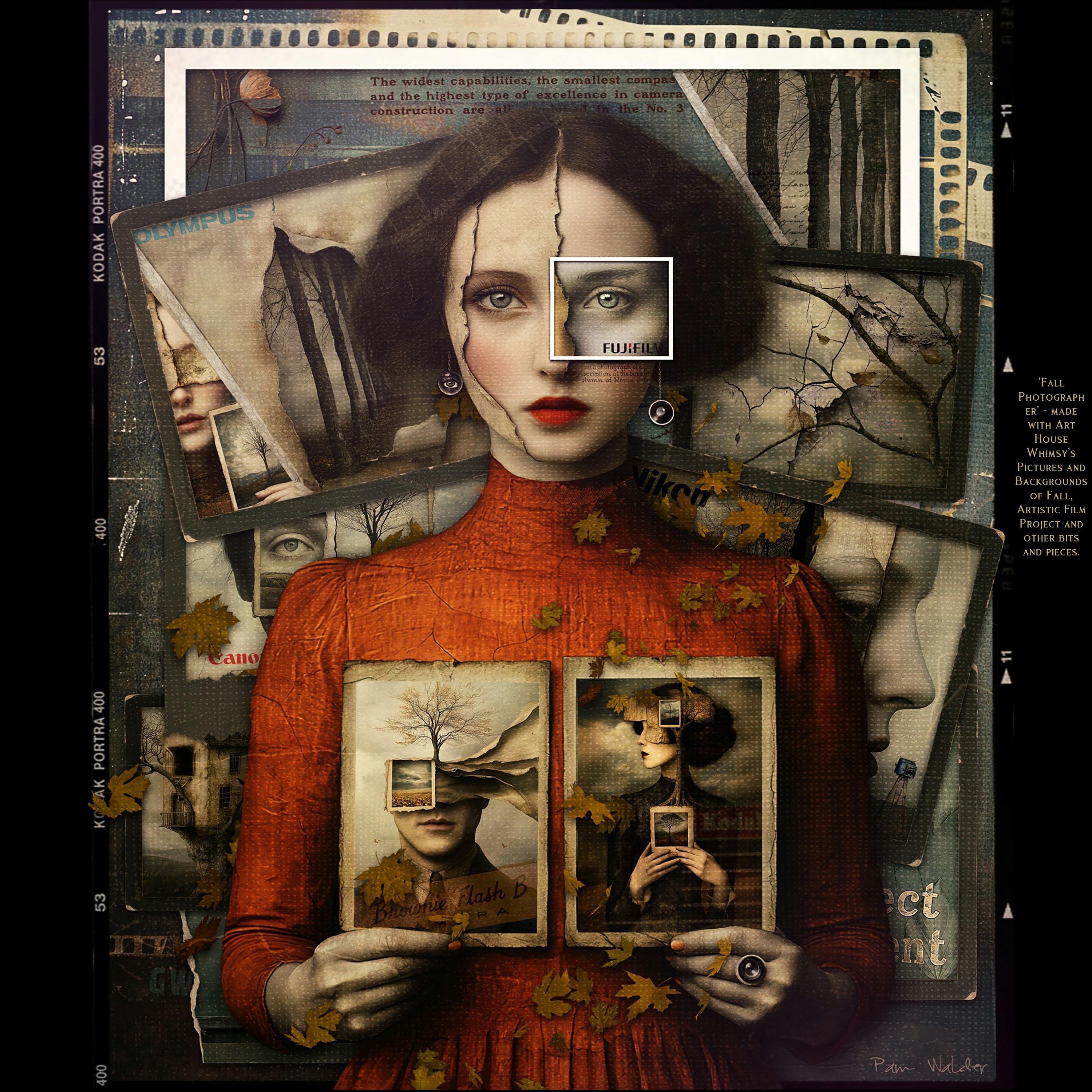Victorian Autumn Faces: Surreal Fall Scene Jpegs (8.5x11 Digital ...