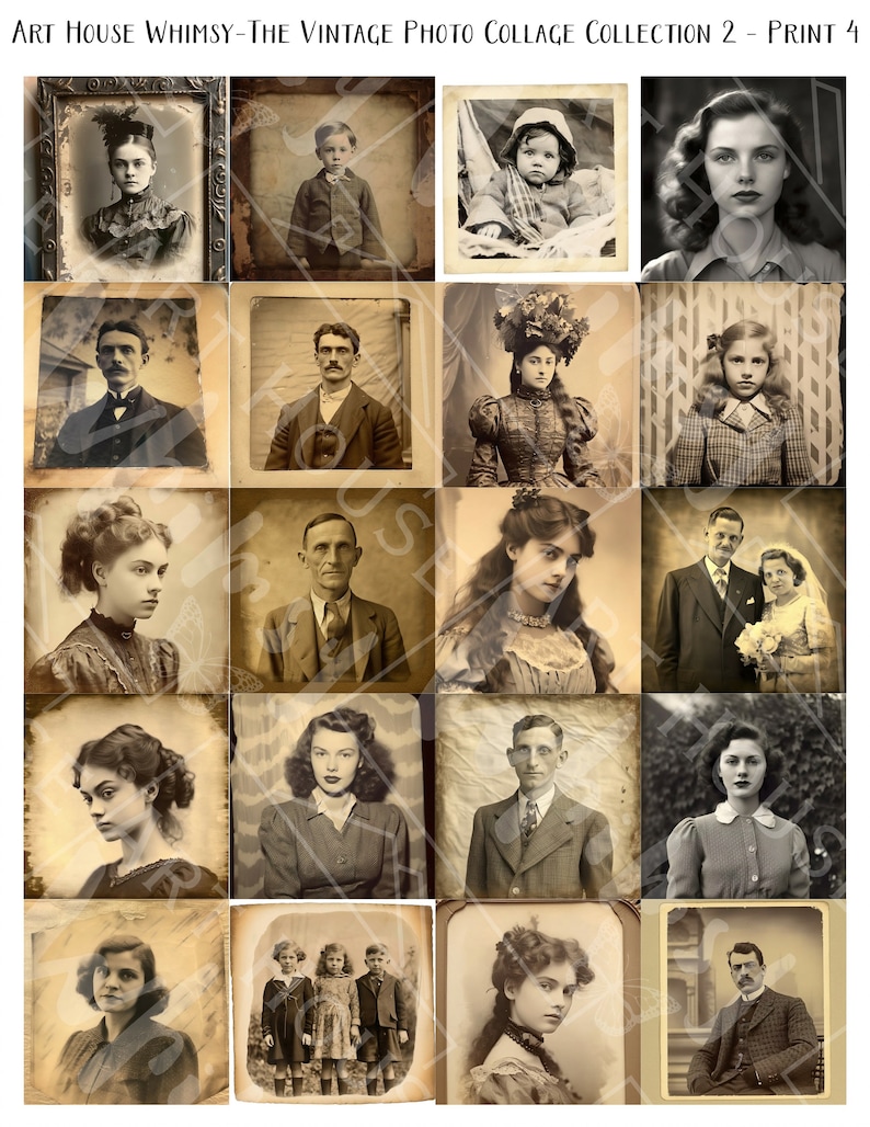 The Vintage Photo Collage Collection-part 2 5 Printable - Etsy Australia