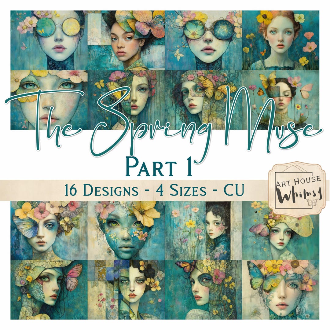 The Spring Muse Part 1 16 Surreal Spring Female Pastel Flowers Faces ...