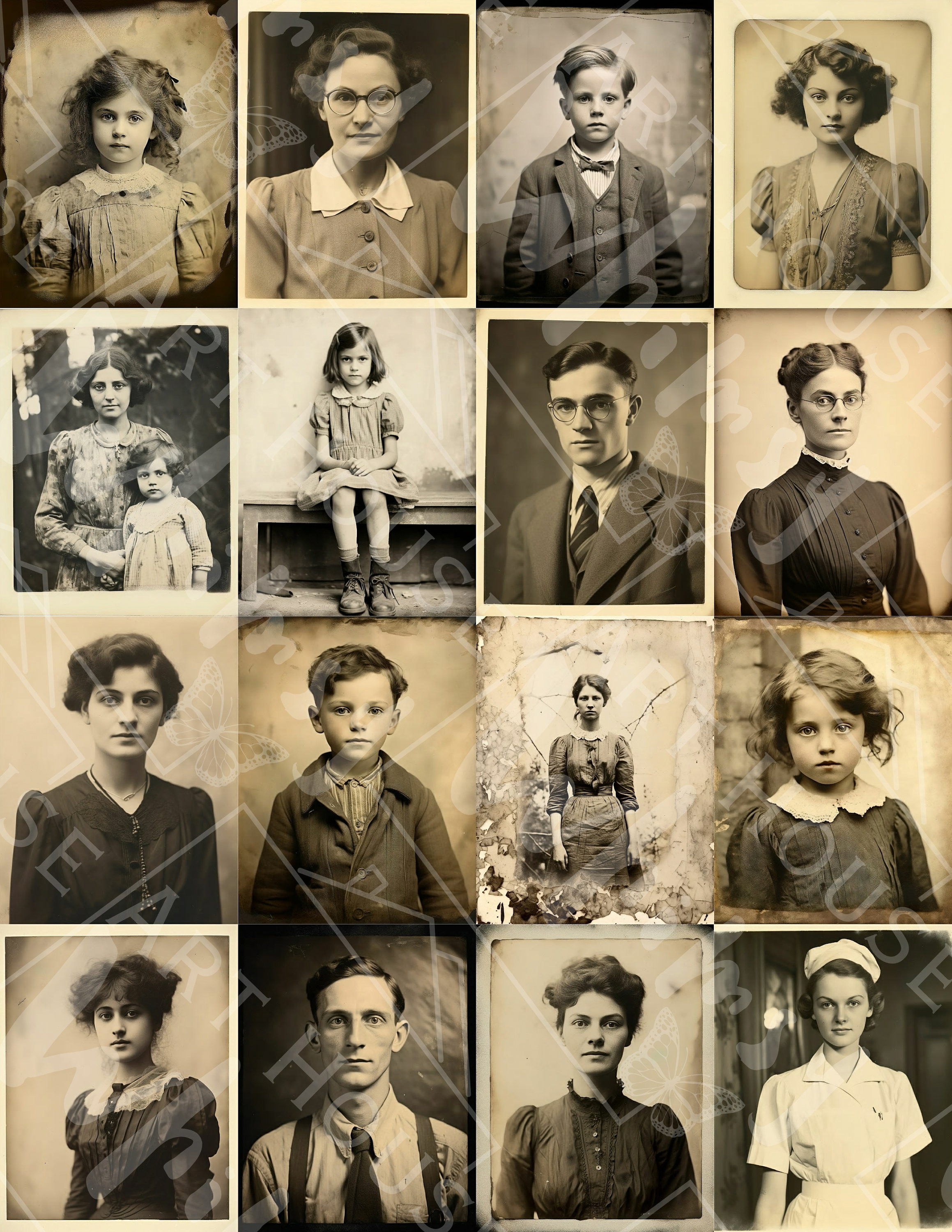 The Vintage Photo Collage Collection-part 3 60 Large Images - Etsy Canada