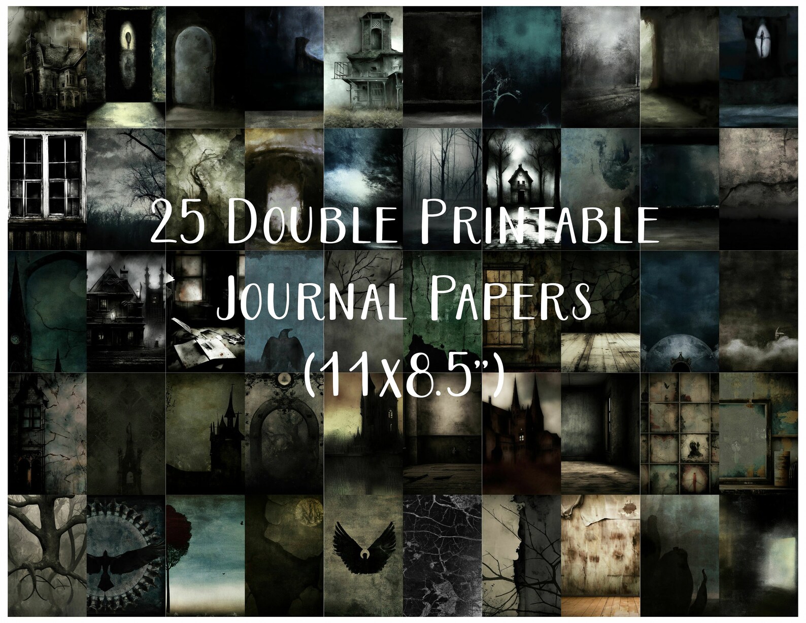 Gothic Halloween Digital Paper: Dark Creepy Backgrounds (digital ...