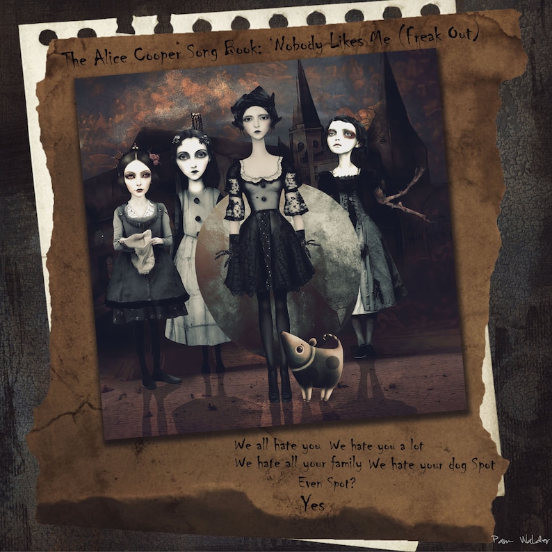 Goth Girl Gang Part 3 10 PNG Elements, 3 Print Sheets, Gothic/horror ...