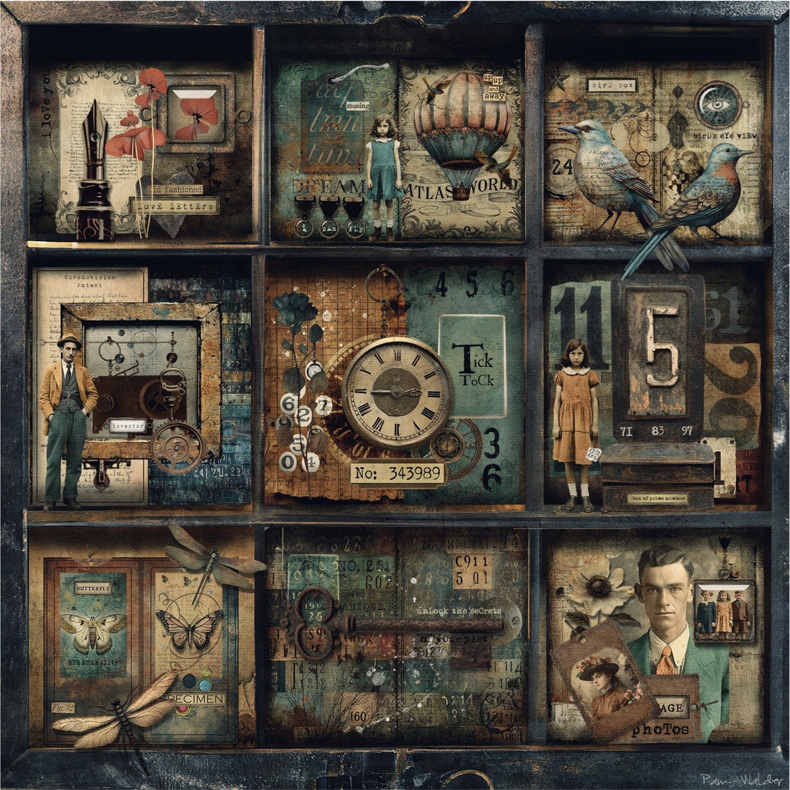 The Eclectic Daydreamer: Dark Grunge Vintage Digital Scrapbooking Kit ...