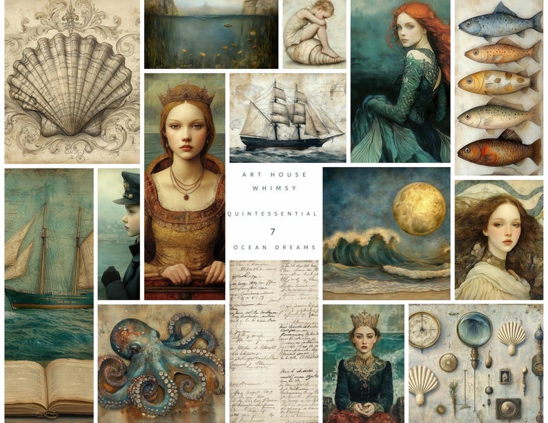 Quintessential 7: Ocean Dreams Jpegs, Nautical Ephemera, Sentiments ...