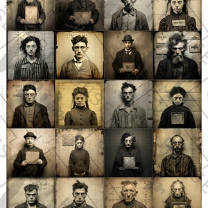 The Criminal Type - 100 Printable Images for Junk Journals, Vintage ...