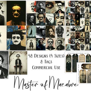 Master of Macabre: Edgar Allan Poe Graphics, Spooky Halloween Art, Tags ...