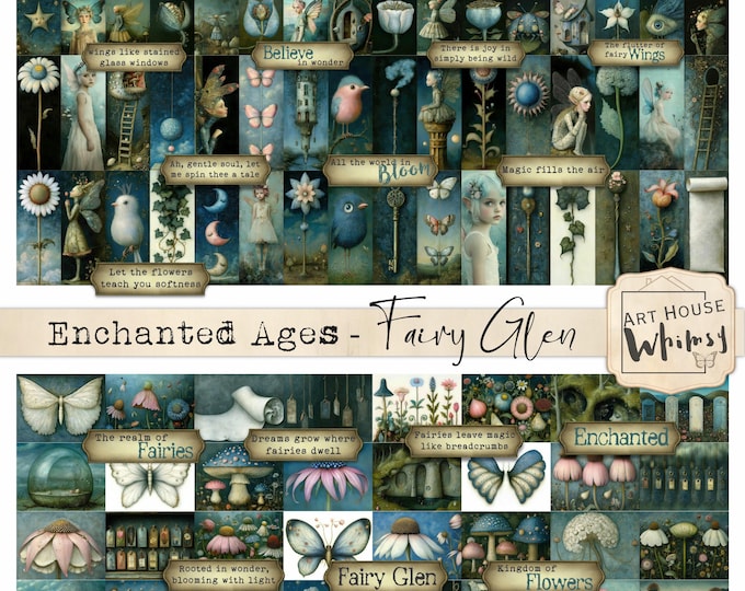 Enchanted Ages-fairy Glen: Digital Art Kit, Whimsical Fairies & Florals ...