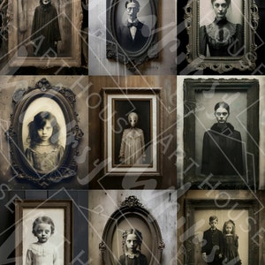 Creepy Portraits - 50 Gothic/halloween/horror Themed Images, 8.5x11 ...