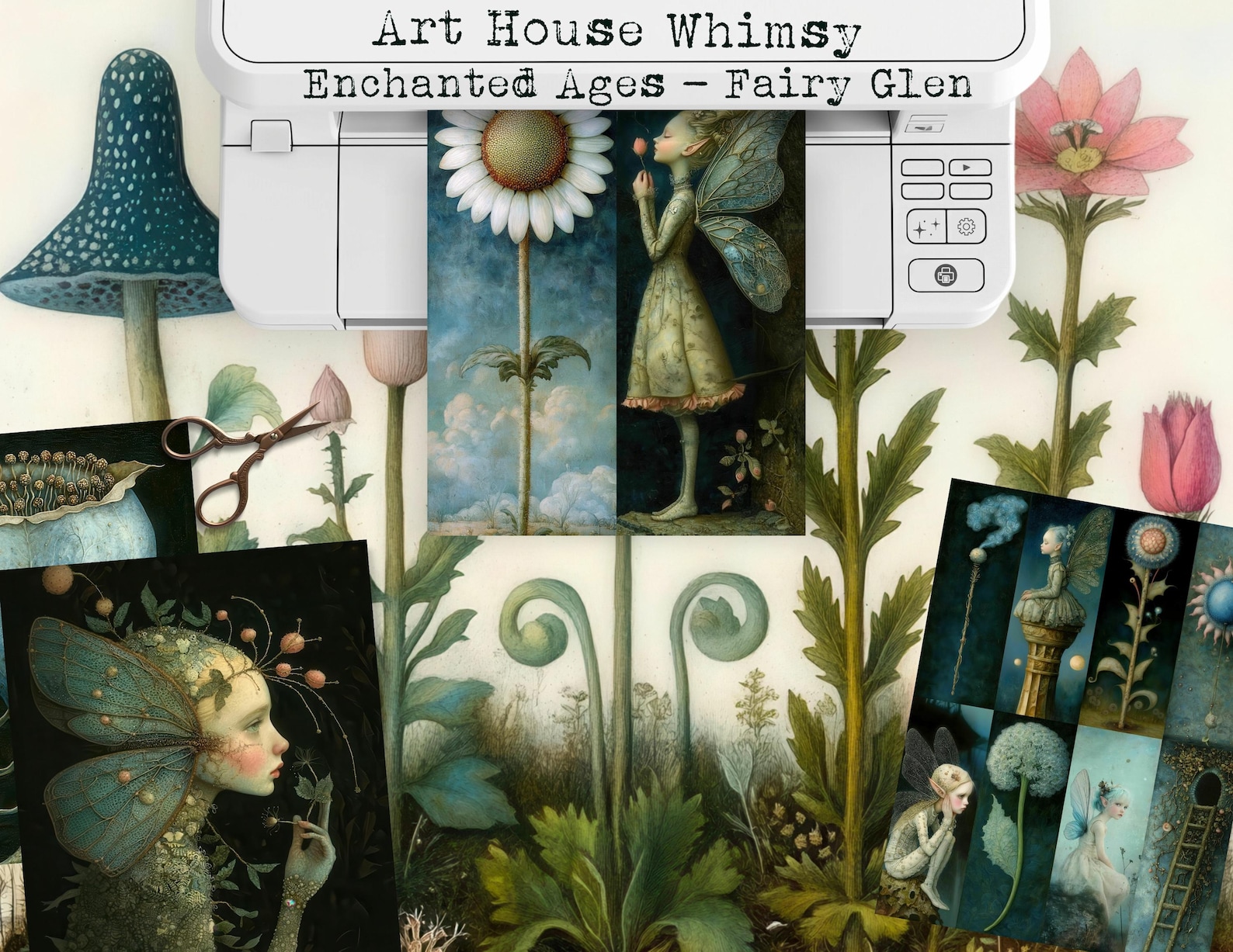 Enchanted Ages-fairy Glen: Digital Art Kit, Whimsical Fairies & Florals ...