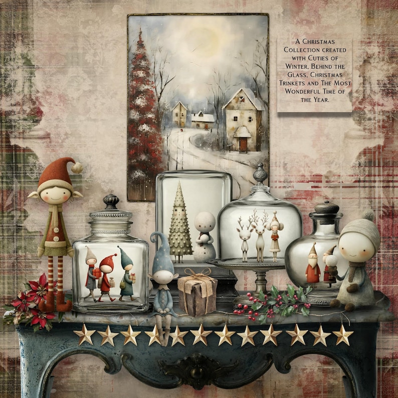 Behind the Glass: 32 Vintage Style Glass Display Elements, 4 Sizes, CU ...