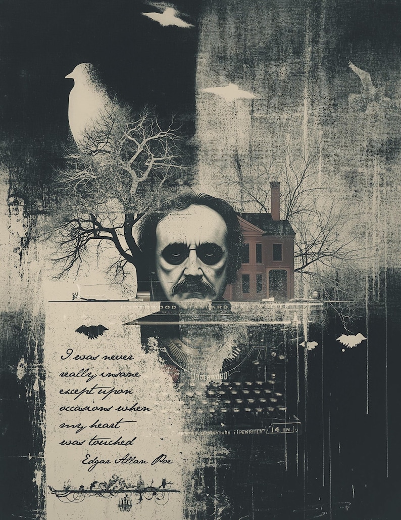 Master of Macabre: Edgar Allan Poe Graphics, Spooky Halloween Art, Tags ...