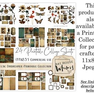 Dark Grunge Vintage Digital Scrapbooking Kit: Eclectic Ephemera ...