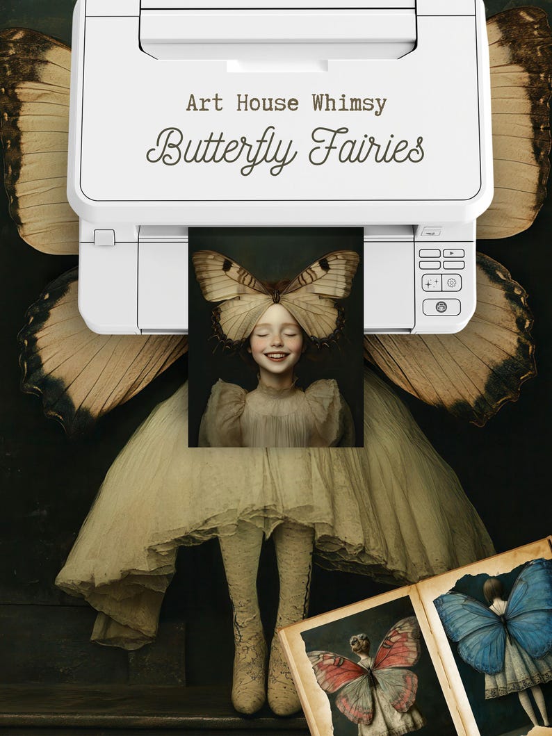Butterfly Fairies Ephemera: Printable Girls & Elves Jpegs (digital ...