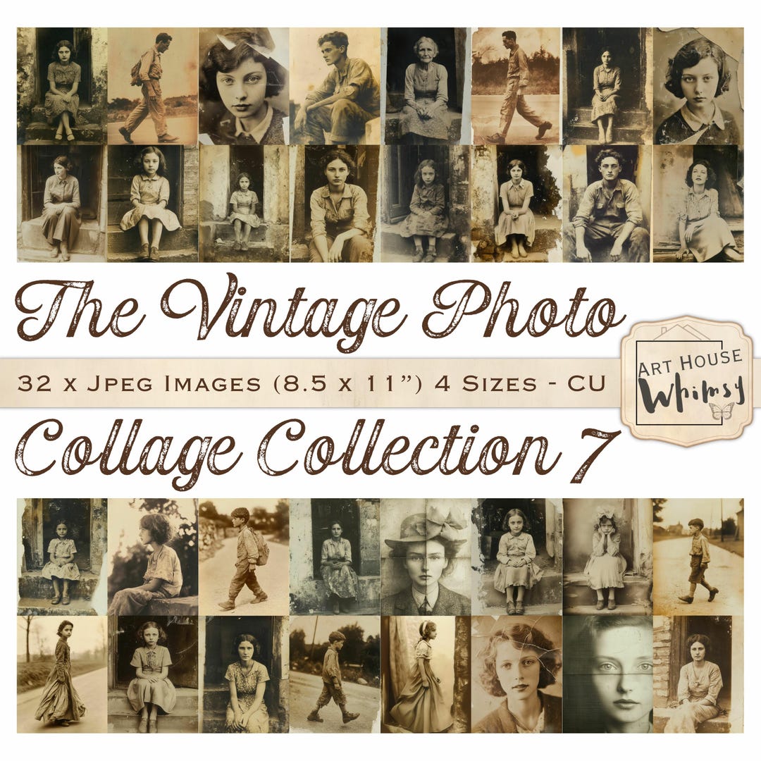 The Vintage Photo Collage Collection 7: Sepia Portrait Photo's Vintage ...