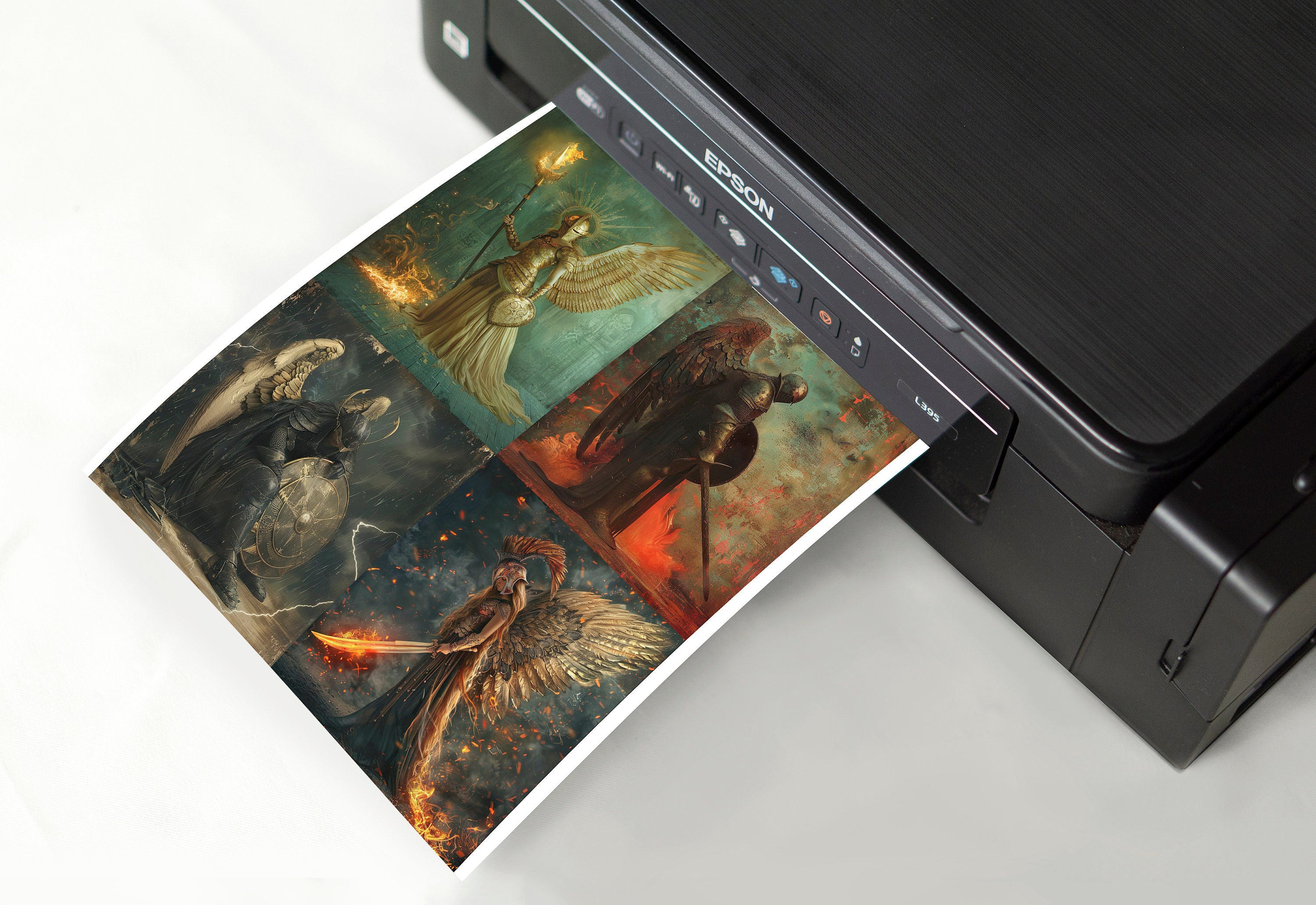 Gods of War & Peace: Renaissance Warrior Angels, Digital Art Papers and ...
