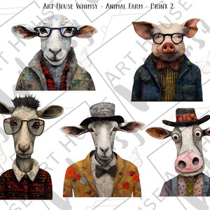 Animal Farm: Whimsical Animal Farm Clipart Pngs, Papers, Prints ...