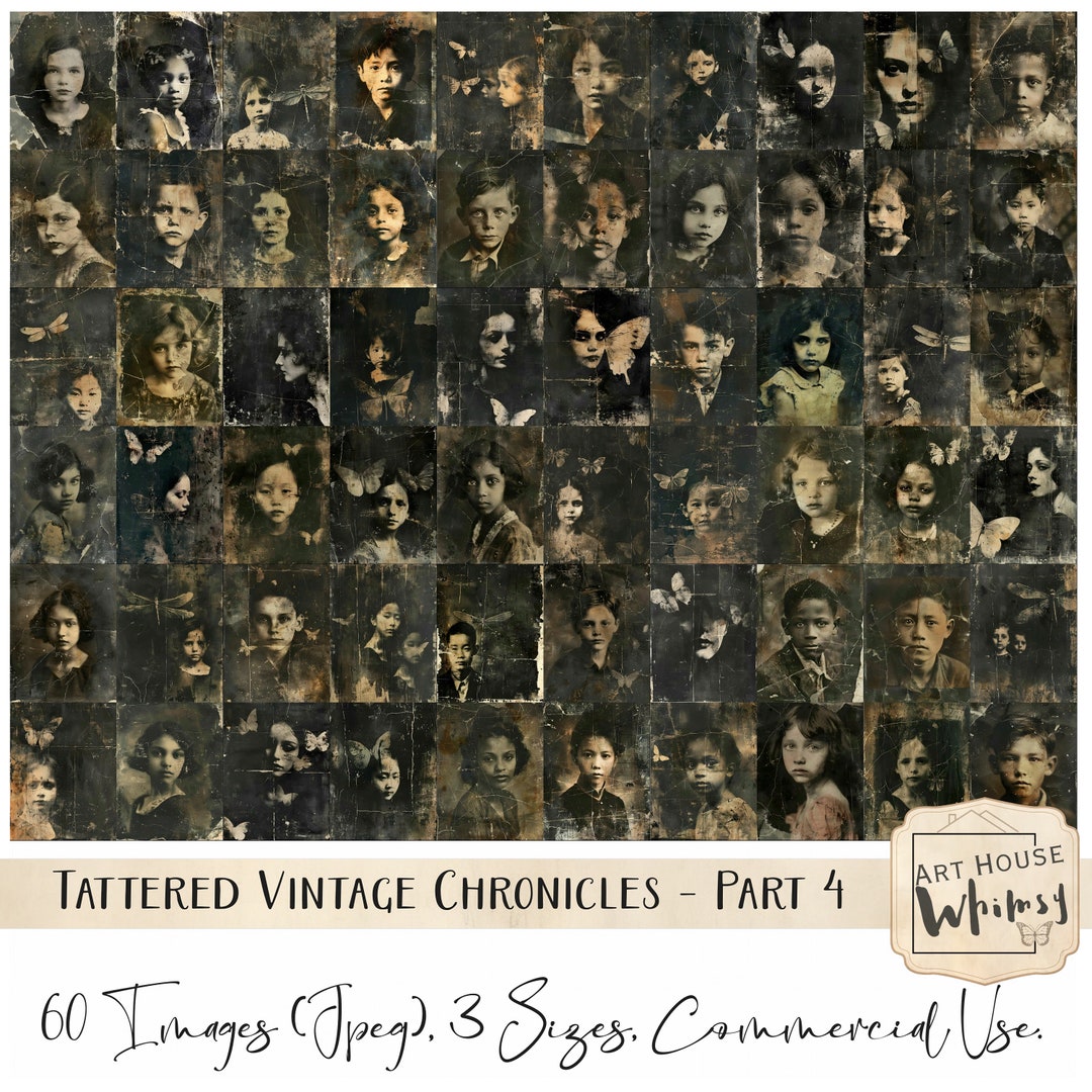 Tattered Vintage Chronicles-part 4 60 Artistic & Distressed Vintage Photos, Old Damaged Pics, 3 ...