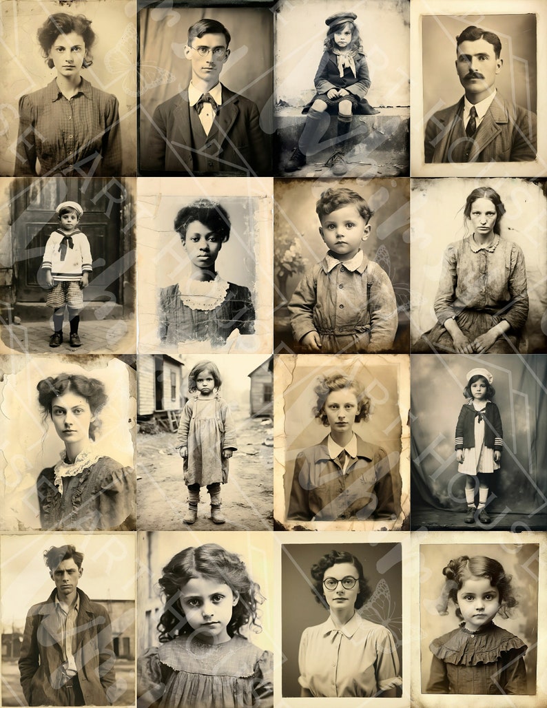 The Vintage Photo Collage Collection-part 3 60 Large Images - Etsy UK