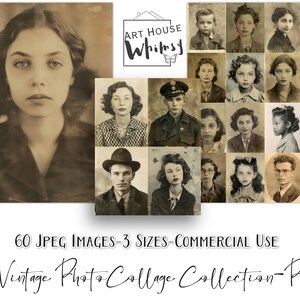 The Vintage Photo Collage Collection-part 4 - 60 Old Timey Images, 3 ...