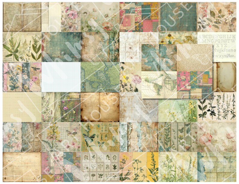 The Nature Journals Collage Collection 2: Spring Nature Collage Kit ...