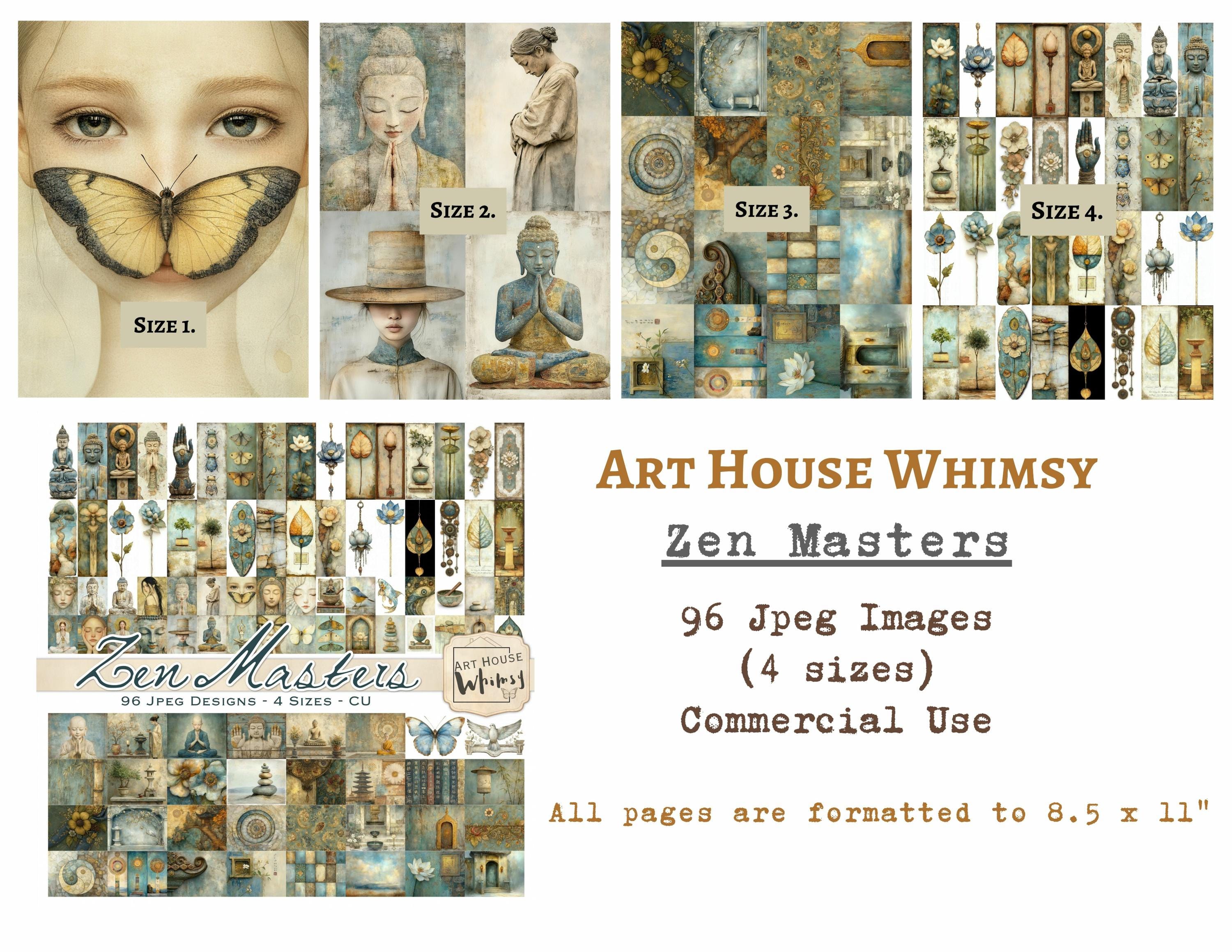 Zen Masters Digital Art Collection: Buddha, Lotus, & Gardens (96 Jpegs ...