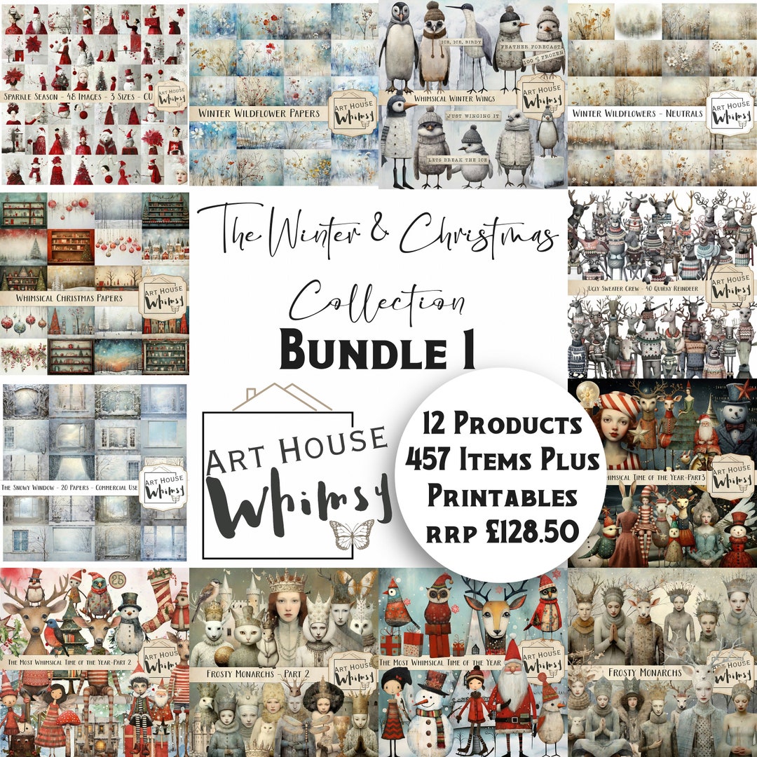 The Winter & Christmas Collection-bundle 1 - 457 Items Plus Printables ...