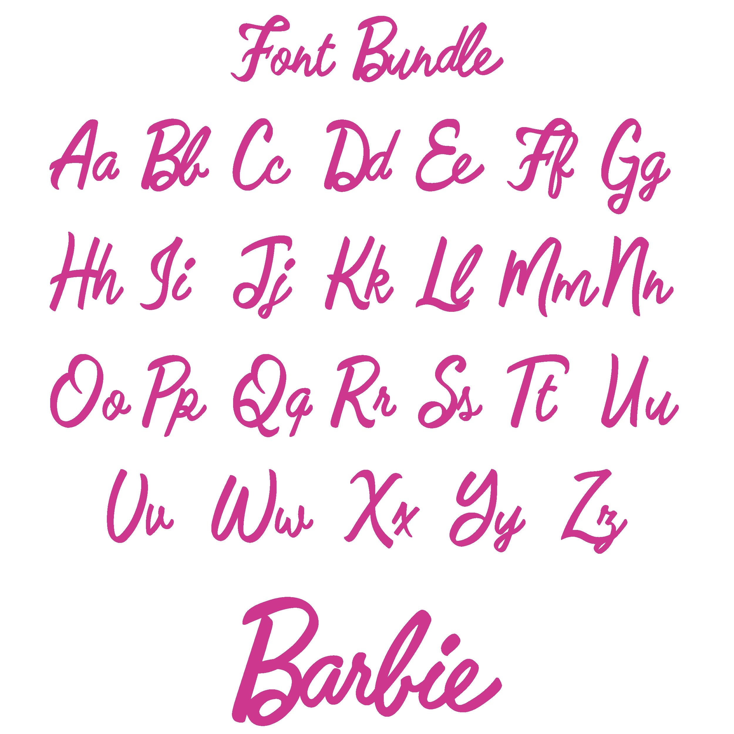 Retro Dolly Font 1970s to 1980s Barbi Doll Letters Babe - Etsy UK