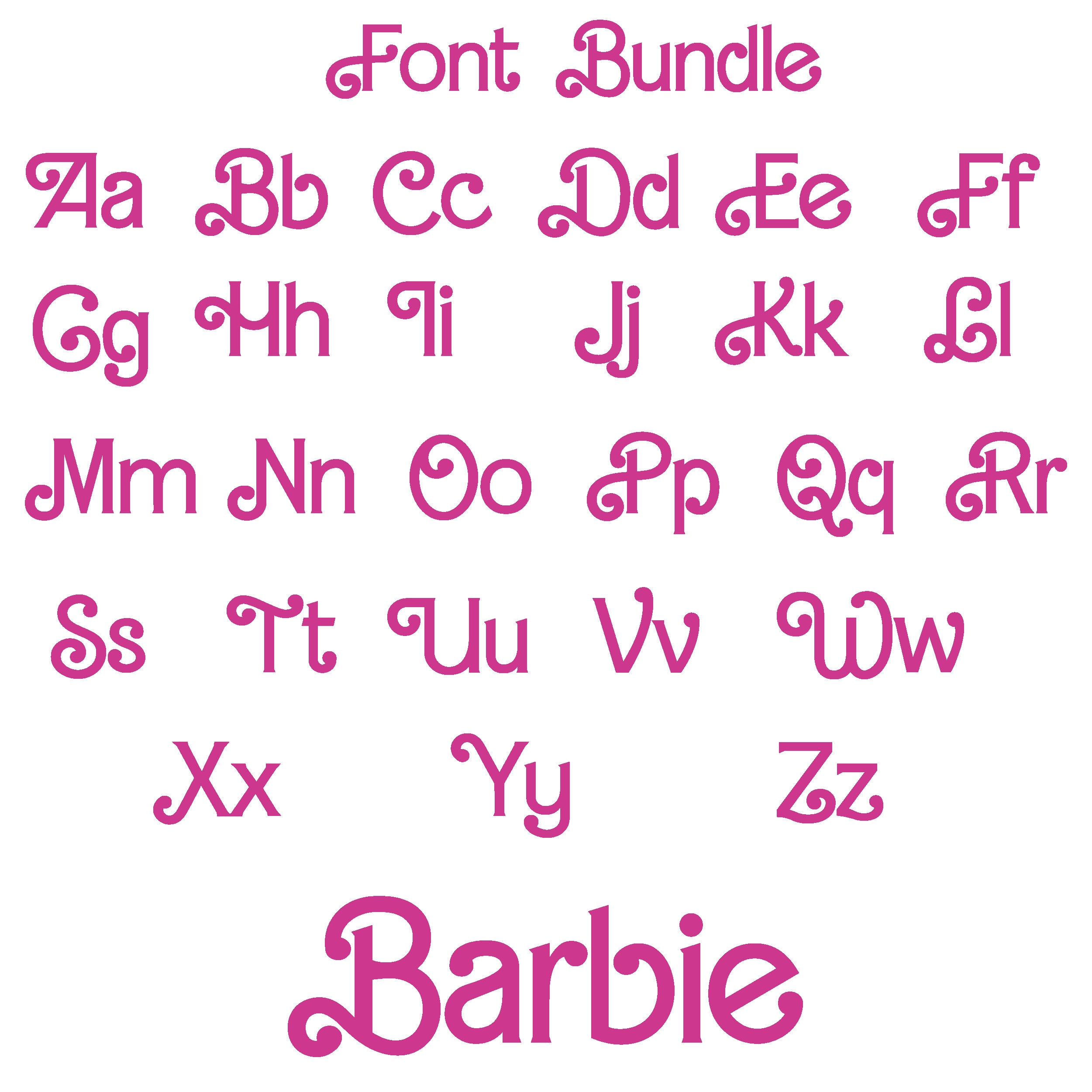 Retro Dolly Font 1970s to 1980s Barbi Doll Letters Babe - Etsy UK