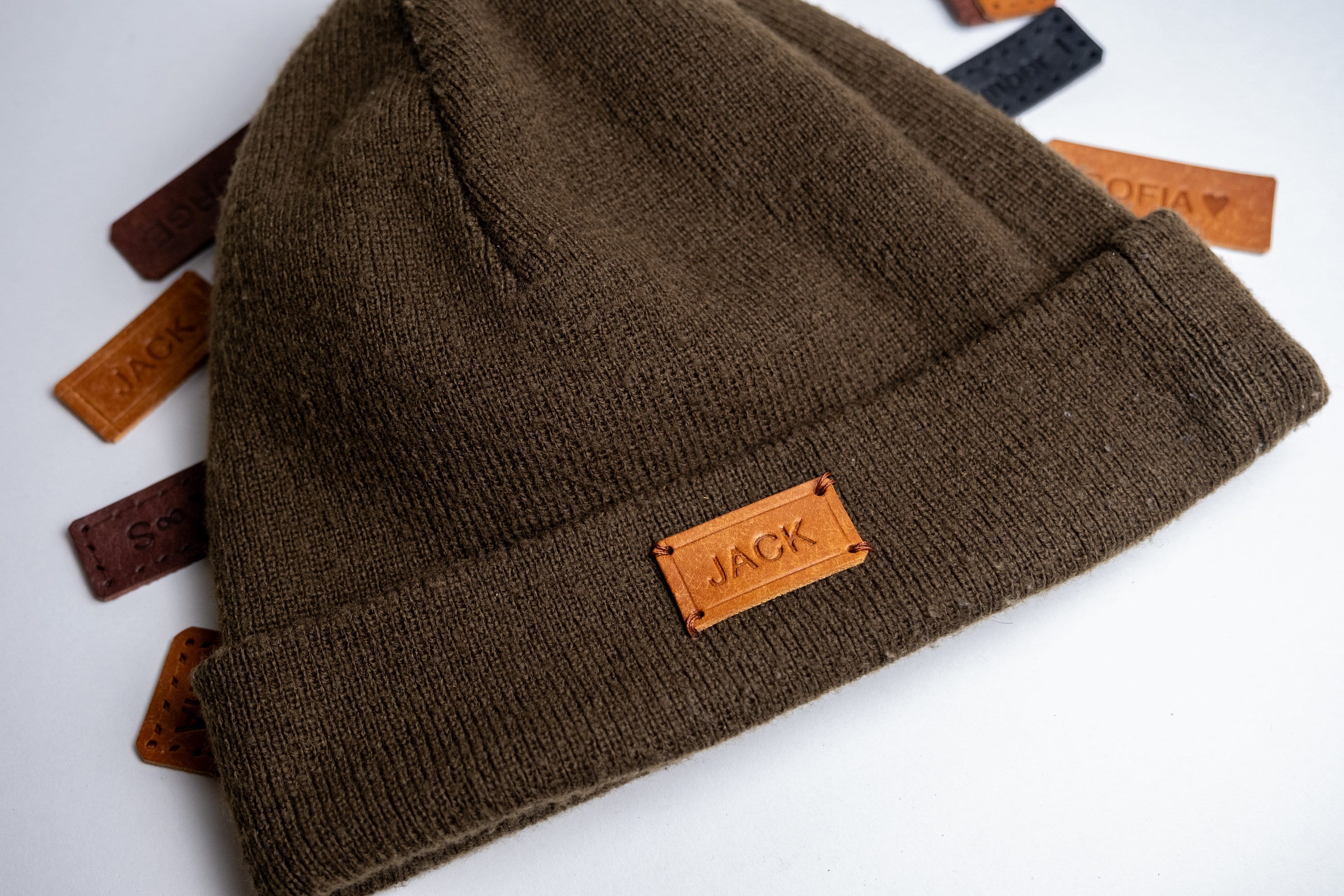 Personalised Leather Tag, Personalized Leather Label, Custom Leather ...