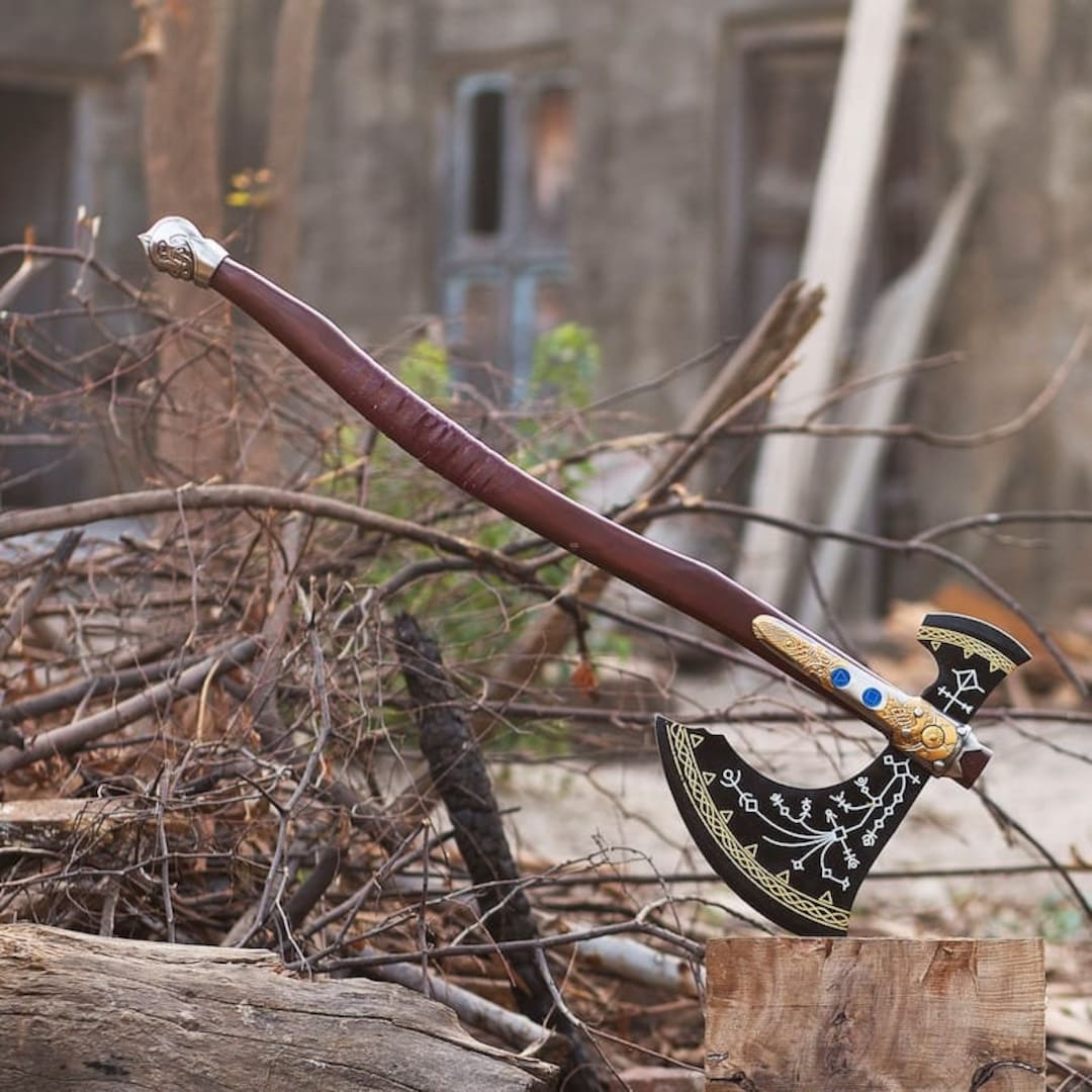 Leviathan Axe GOW Kratos Hand Forged Carbon Steel Axe Cosplay - Etsy