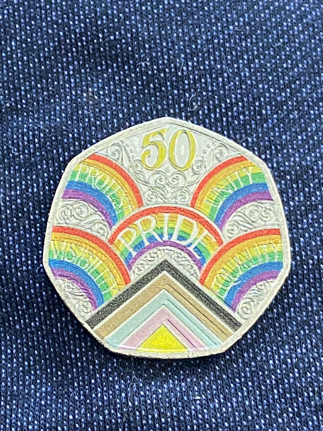 Brand New Pride 50p 2022 Uncirculated Coin Uk Royal Mint LGBT Decal ...