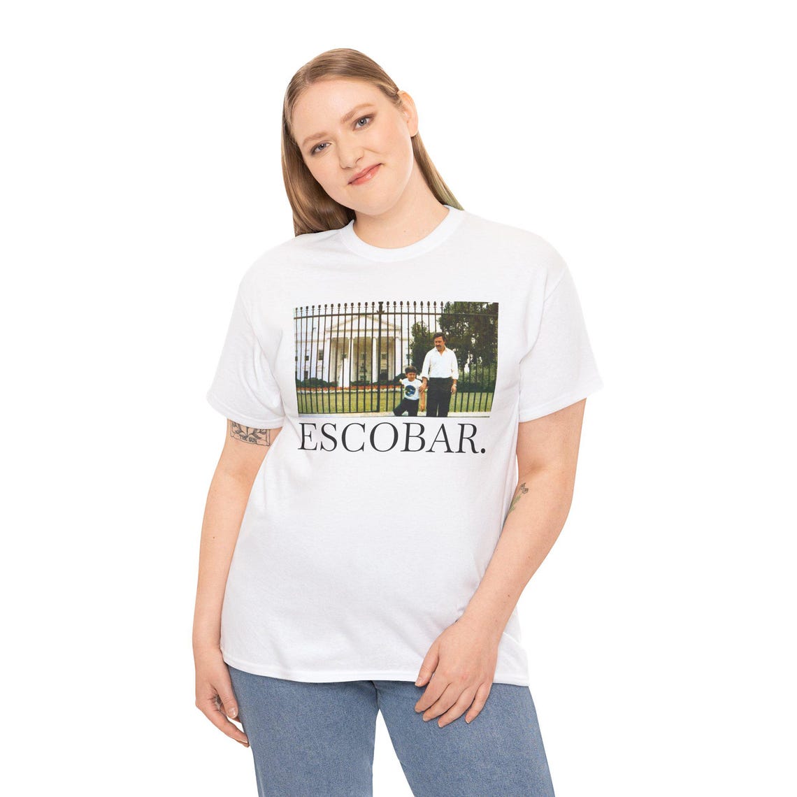 Historic Landmark Tee Pablo Escobar Outside the Whitehouse, Premium ...