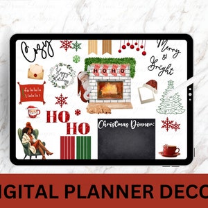 Christmas Vibes⎮ Digital Planner Stickers⎮pre-cropped Goodnotes & PNG ...
