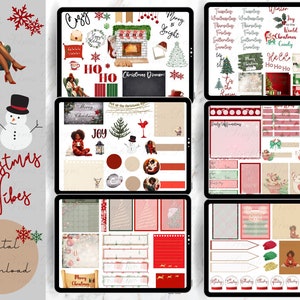 Christmas Vibes⎮ Digital Planner Stickers⎮pre-cropped Goodnotes & PNG ...