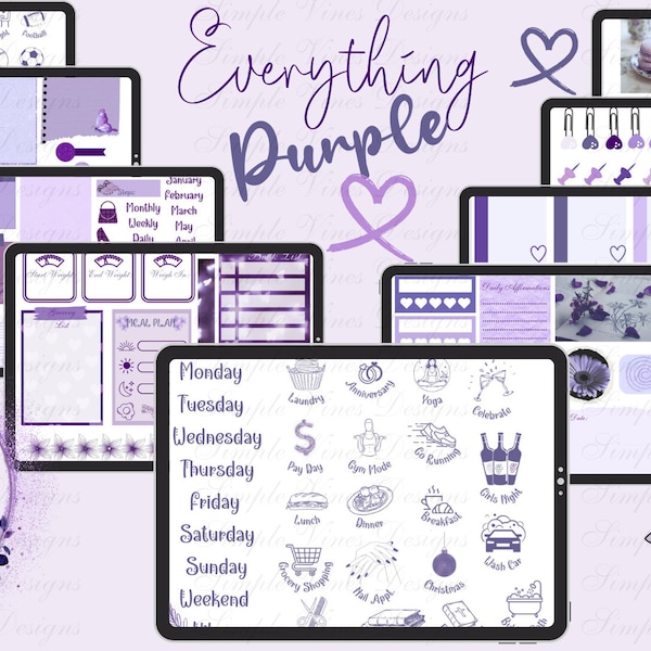 Purple Stickers - Etsy