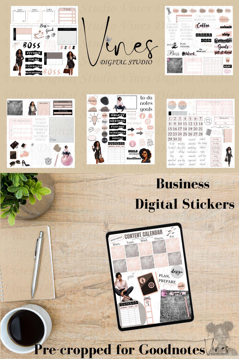Business Digital Stickers for Goodnotes Planner⎮business Woman Stickers ...