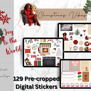 Christmas Vibes⎮ Digital Planner Stickers⎮pre-cropped Goodnotes & PNG ...