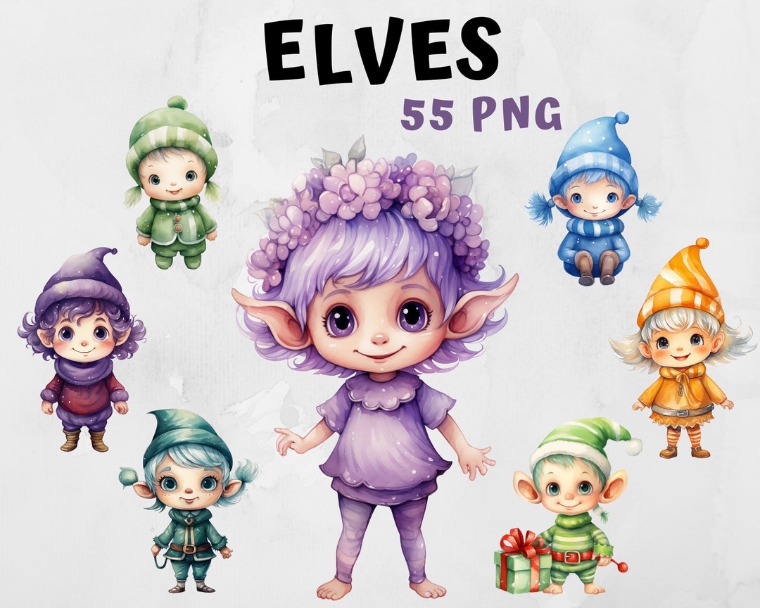 Elves Clipart 55 High Quality Pngs Christmas Clipart Magic Elves Winter ...