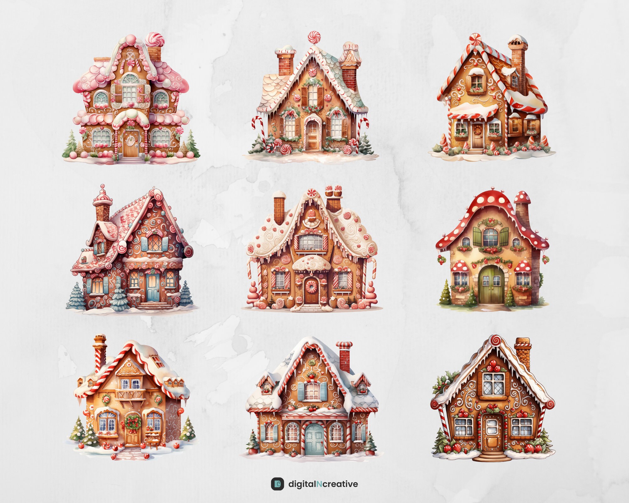 Gingerbread Houses Clipart 9 High Quality Pngs Merry Christmas ...