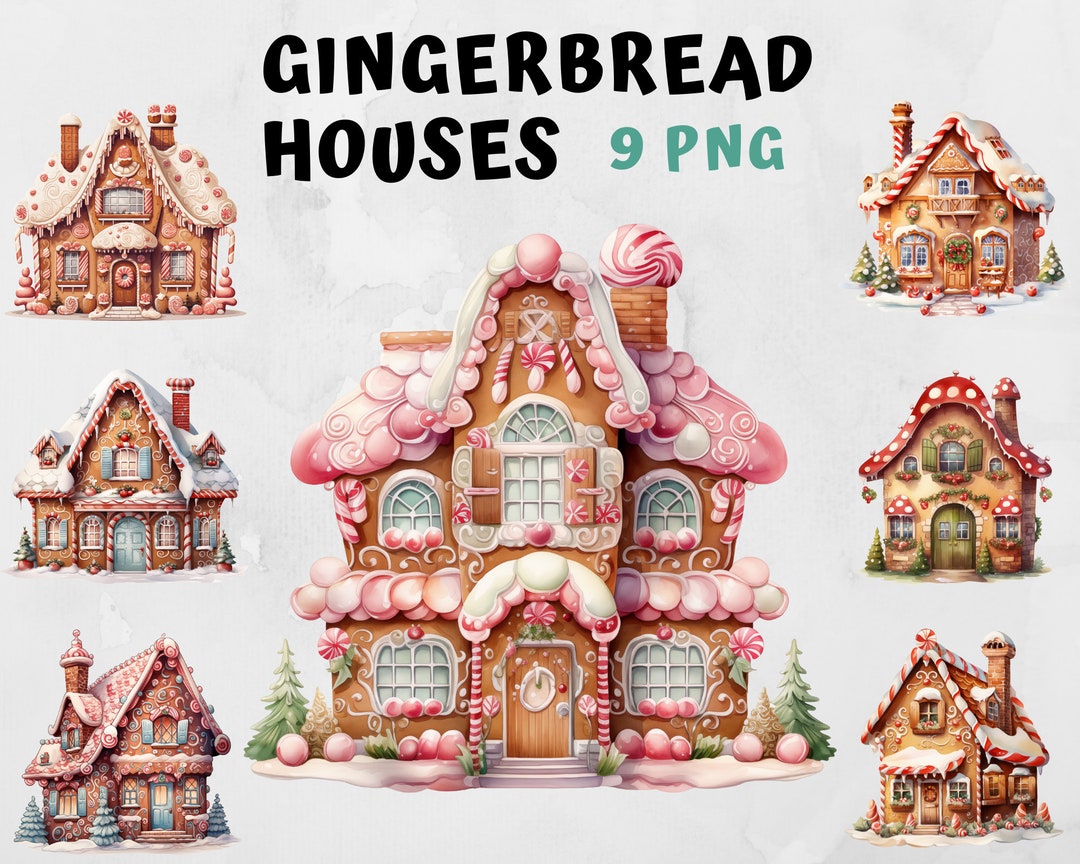 Gingerbread Houses Clipart 9 High Quality Pngs Merry Christmas ...