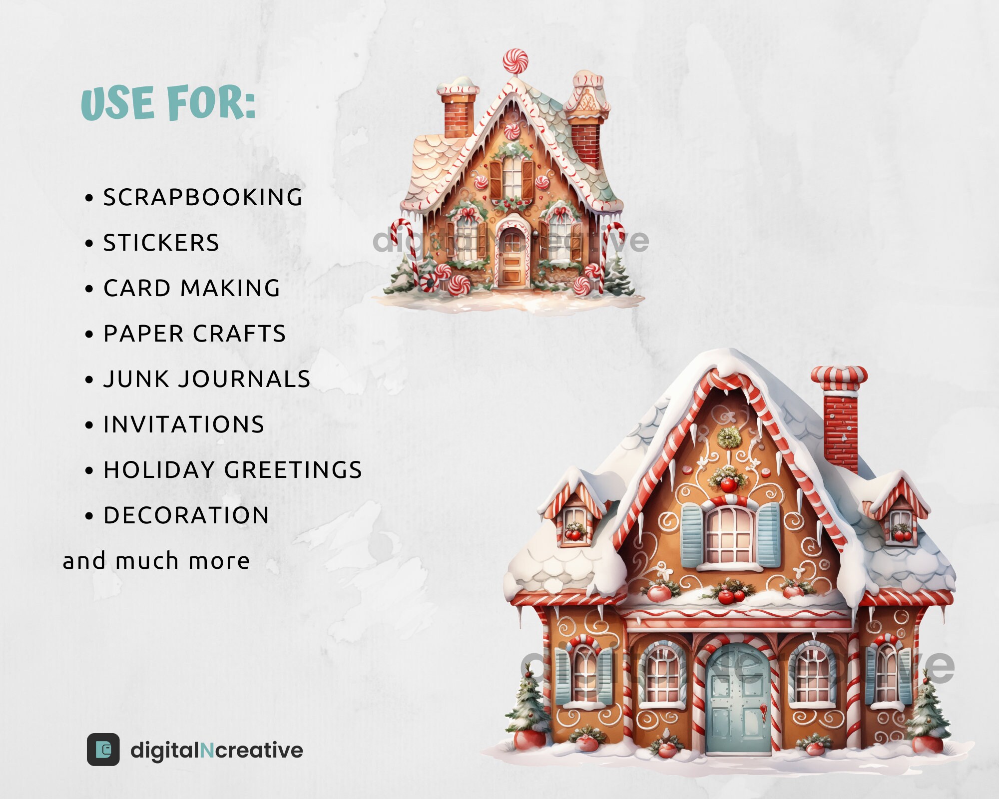 Gingerbread Houses Clipart 9 High Quality Pngs Merry Christmas ...