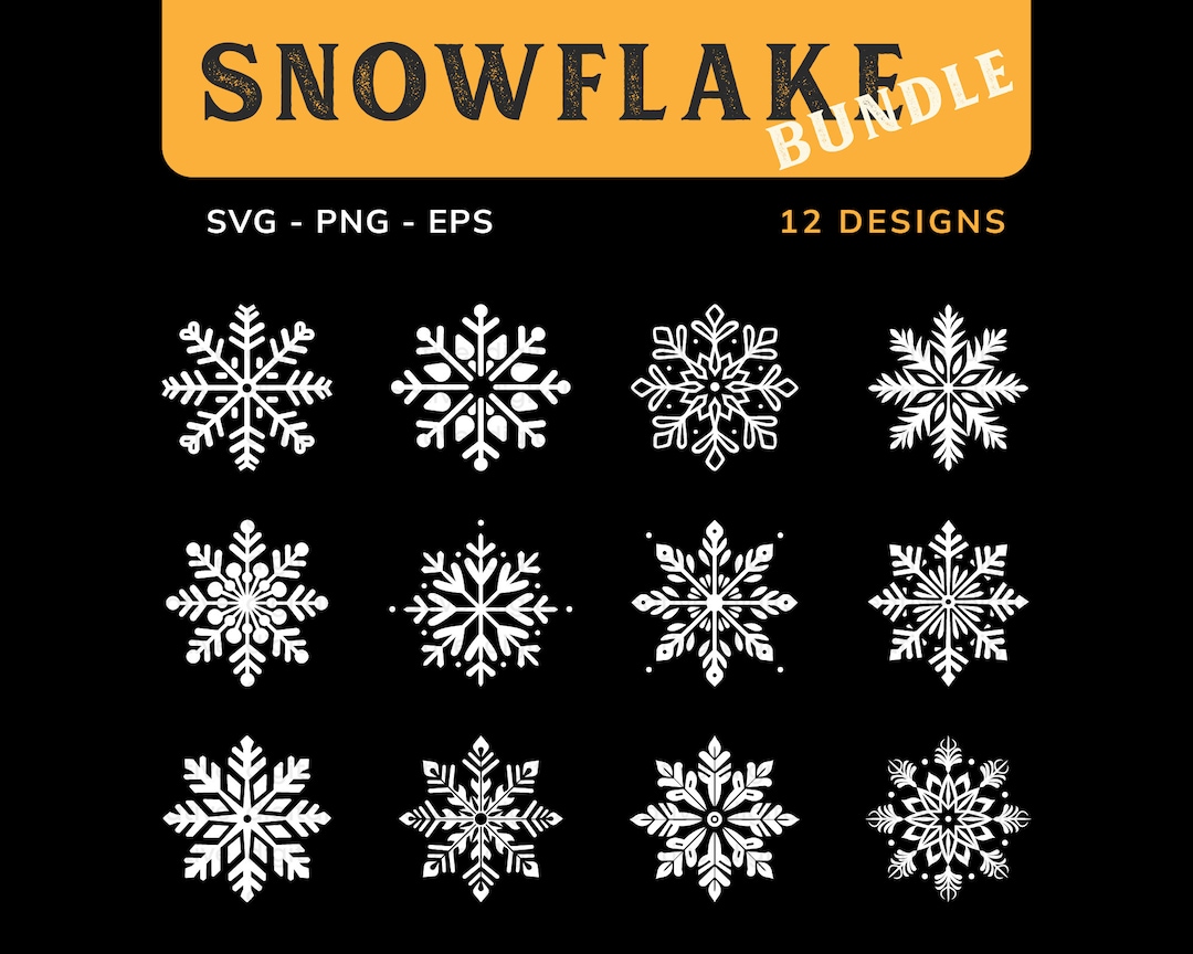 Snow Flakes Svg Bundle Snowflakes Svg Snowflake Cut File Vector Snow ...