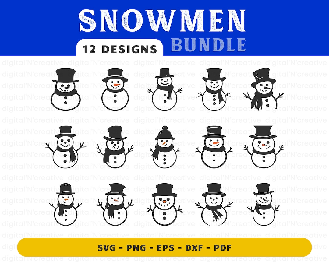 Snowman SVG Snowman Clipart Snowman Cut Files Christmas Clip Art ...