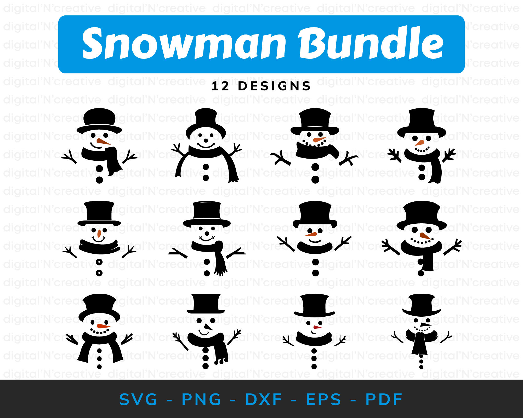 Snowman SVG Bundle Snowman SVG Snowman Png Christmas Svg Xmas Svg ...